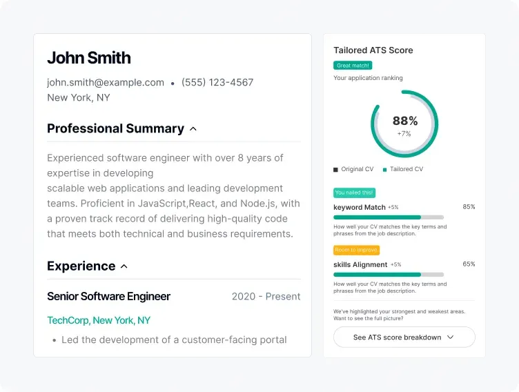 cvtailor.ai - Boost interview rates by 40% with AI resume tailoring